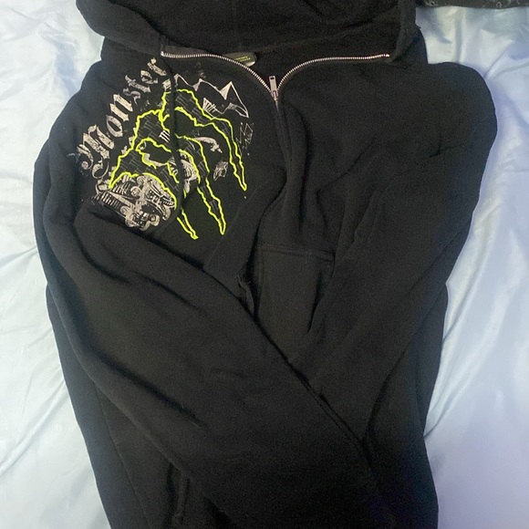 Monster Energy | Sweaters | Vintage Fit Monster Drink Zipup Hoodie Good ...